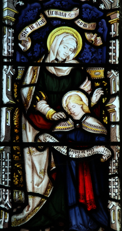 The stained glass windows of St Carantoc, Cornwall
