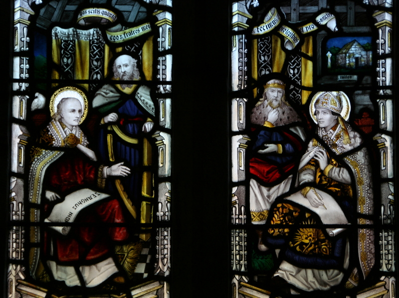 The stained glass windows of St Carantoc, Cornwall
