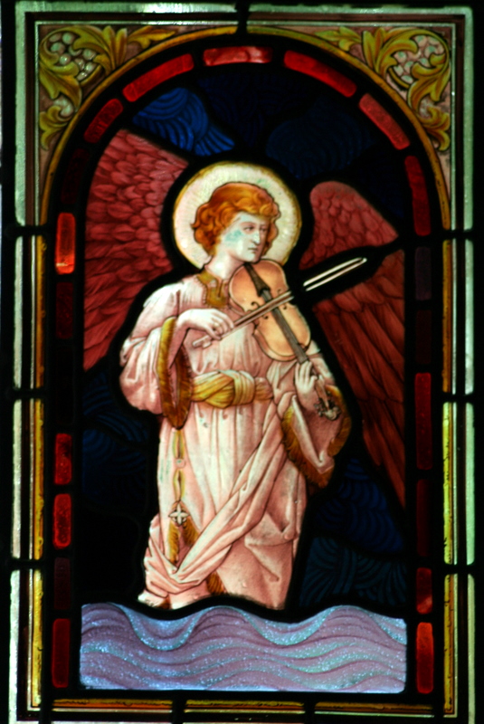 The stained glass of St Cleer, St Clarus