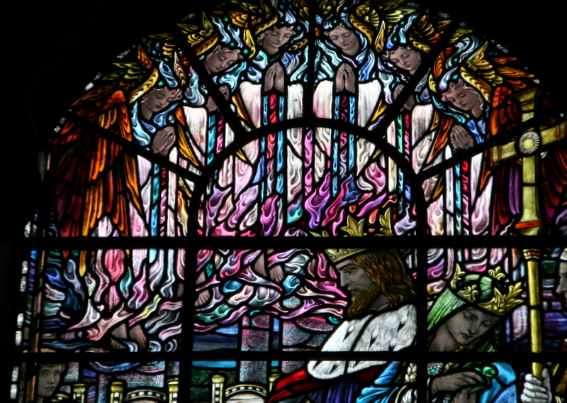 The stained glass of Tintagel, King Arthur’s Hall